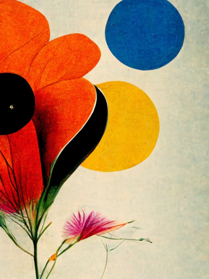 JOAN MIRO Style Print / Abstract Flowers / Miro Style Downloadable ...