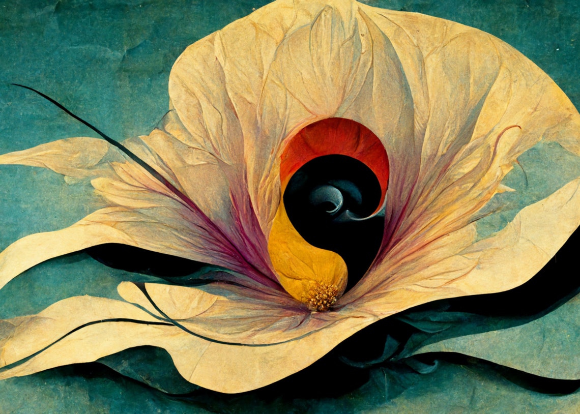 SALVADOR DALI Style Print / Abstract Flower / Dali Style Downloadable ...
