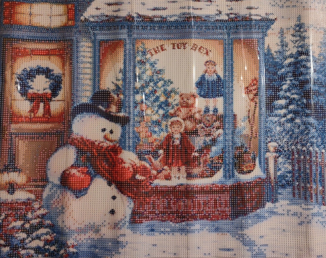 Snowman Diamond Painting Kit 40X 50cm Full ROUND Drill Snowman Diamond ...