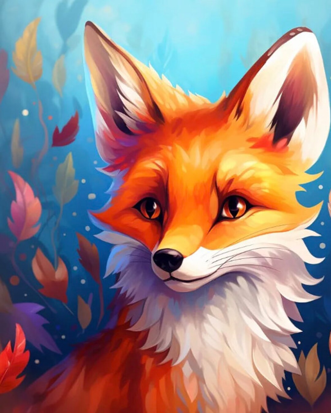 Fox Diamond Painting Kit 30x40cm Full ROUND Drill Fox Diamond Art Kit ...