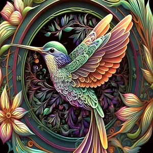 Hummingbird Diamond Painting Kit 30x40cm Full ROUND Drill Hummingbird ...