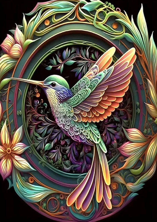 Hummingbird Diamond Painting Kit 30x40cm Full ROUND Drill Hummingbird ...