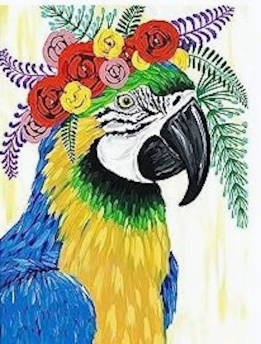 Sassy Parrot Diamond Painting Kit 30x40cm Full ROUND Drill Sassy Parrot ...