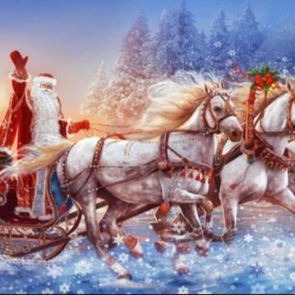 Diamond Painting Full Drill Santa - Etsy