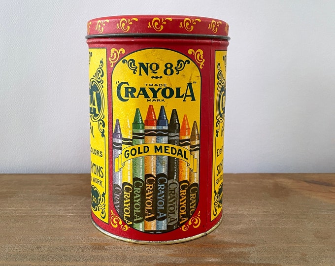 1982 Crayola Tin | Vintage Crayon Tin | Crayola Crayons Tin - Etsy