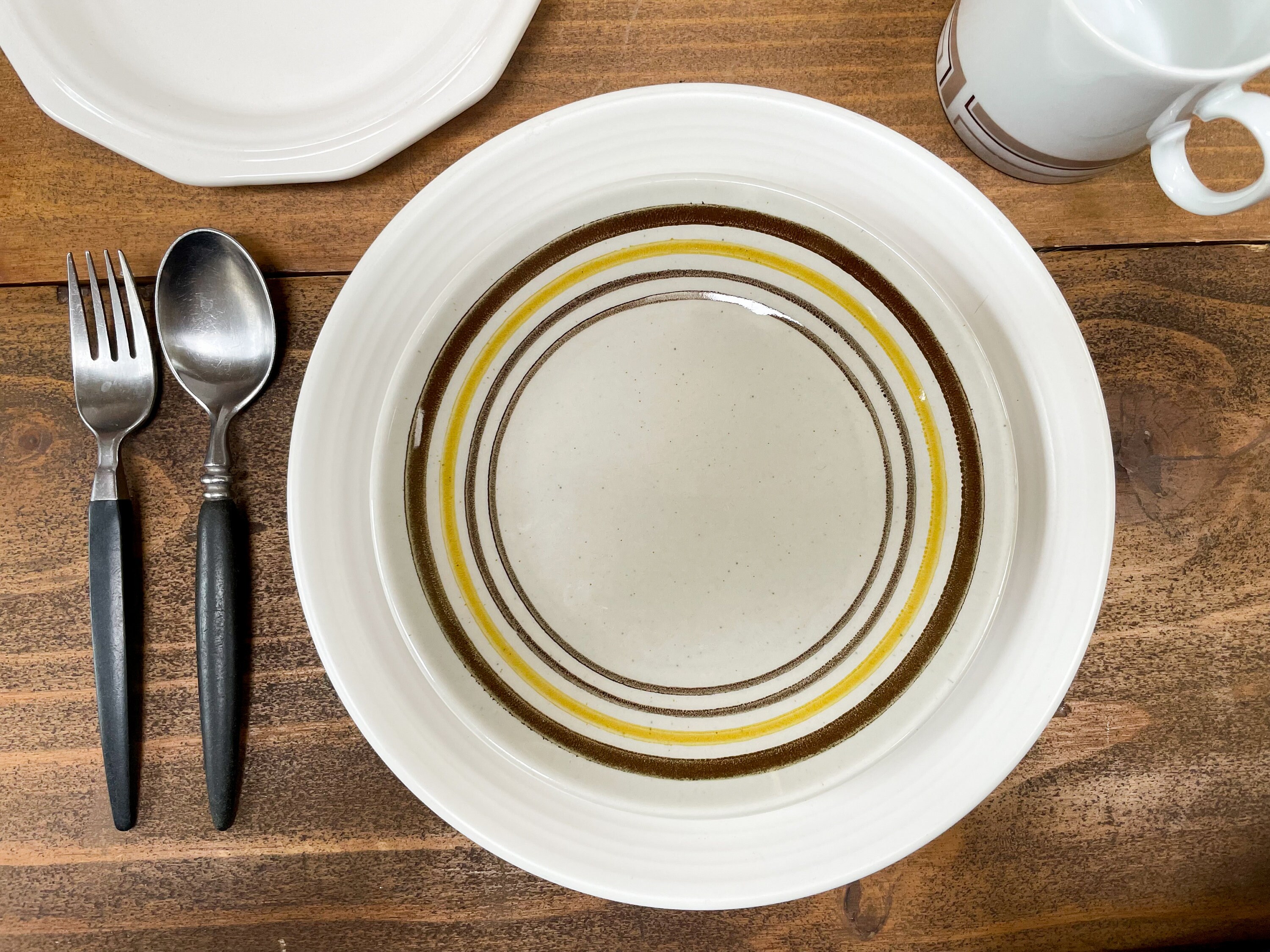 Set of 5 Vintage MCM Stoneware Plates Set of 5 Mid Century - Etsy