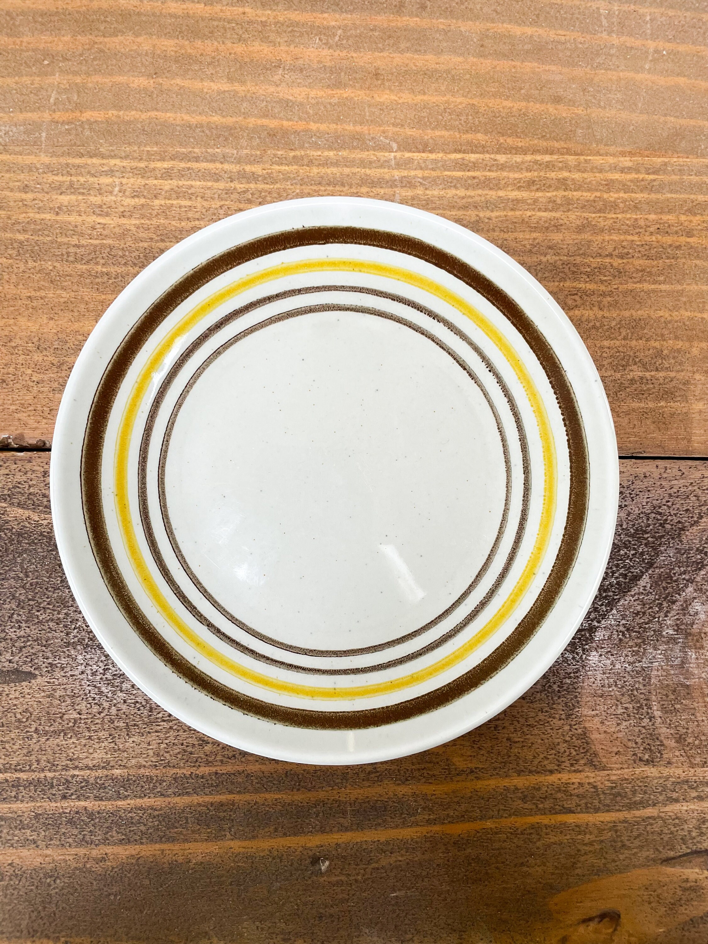 Set of 5 Vintage MCM Stoneware Plates | Set of 5| Mid Century Appetizer ...