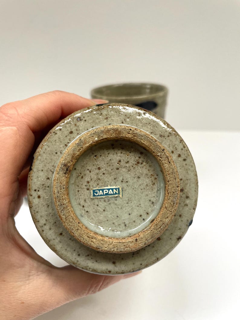 MCM Japanese Tea/sake Cups Vintage Japanese Stoneware Mid Century ...