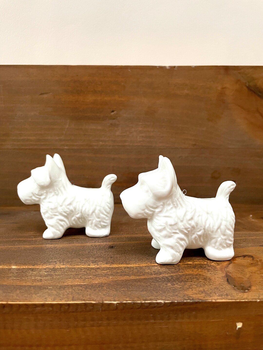 Vintage Ornaments | Porcelain Scottie Dog Ornaments | Dog Christmas ...