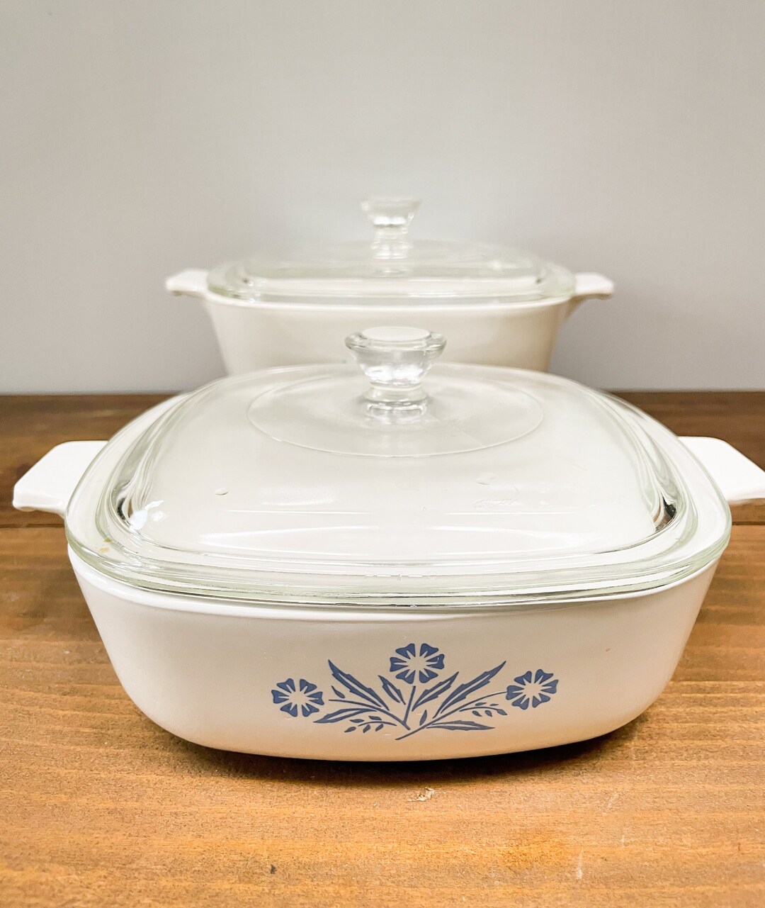 Set of 3 Blue Cornflower by Corningware | Vintage Corningware Casserole ...