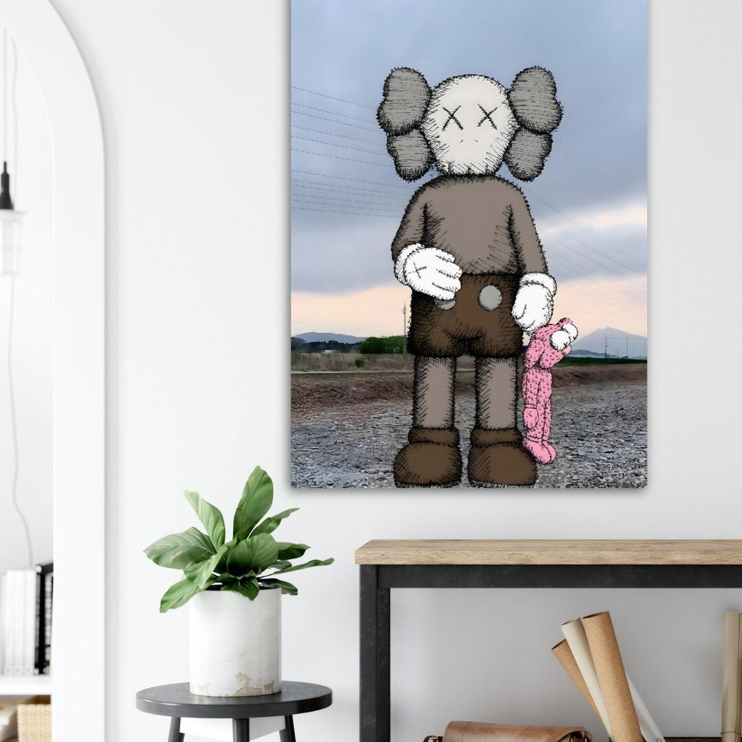 Kaws Kaw Kaws Poster Elmo Skeleton Pop Art . Wall Art - Etsy