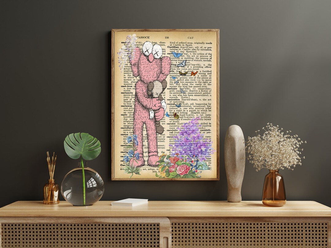 Kaws Kaws Wall Art Kaws Poster Dictionaryprints Floral - Etsy