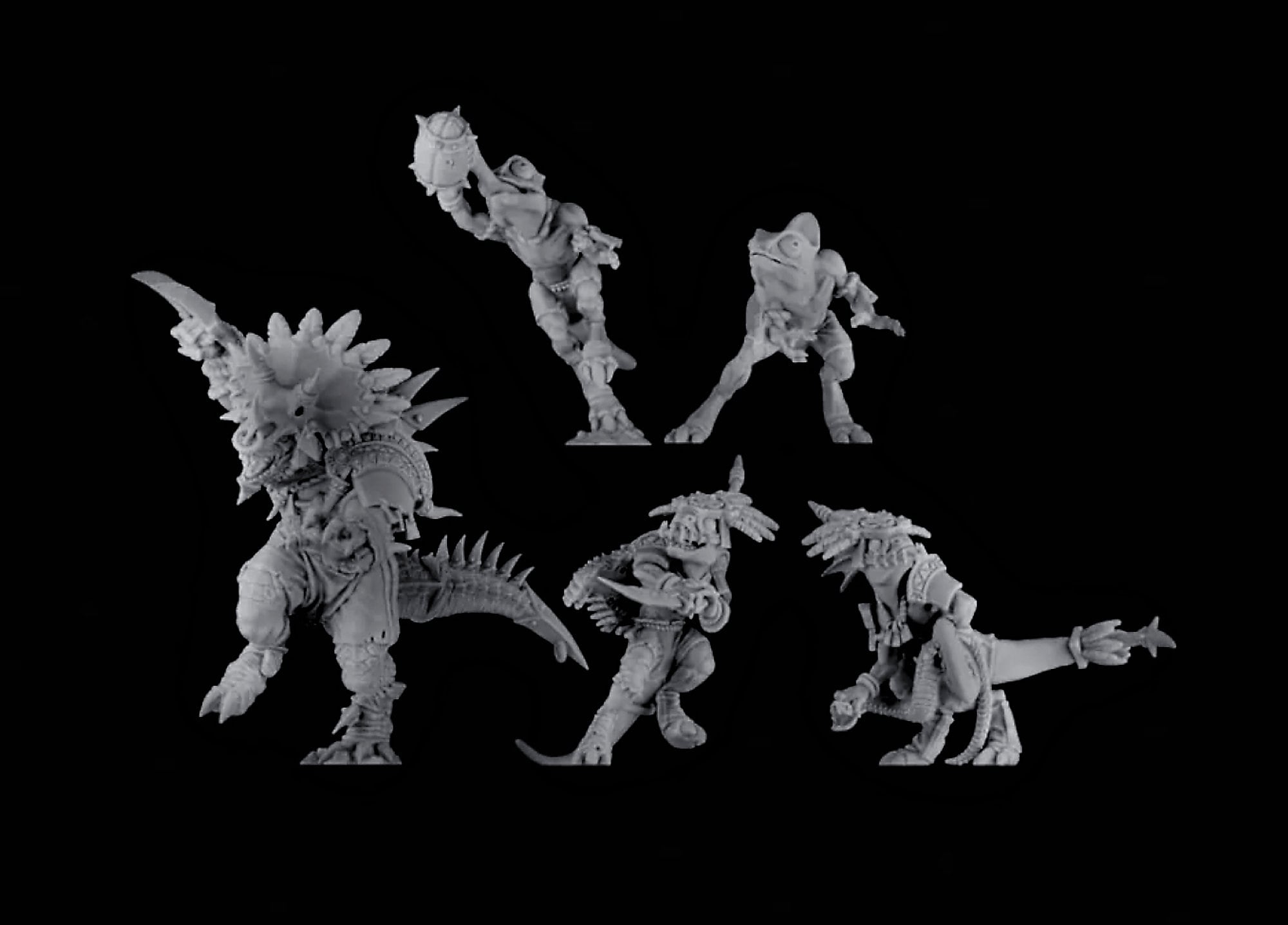 Lizardmen Team Brutefun Tabletop Lizards Skinks Chameleon - Etsy