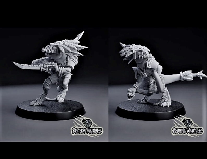 Lizardmen Team Brutefun Tabletop Lizards Skinks Chameleon - Etsy