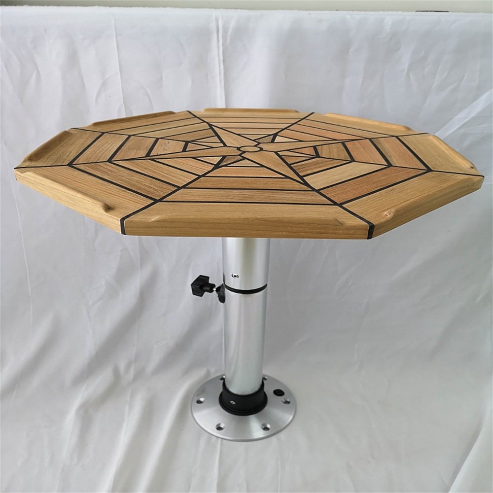 Boat Octagonal Teak Table Top Star Inlay 450/550/750mm Marine Yacht ...