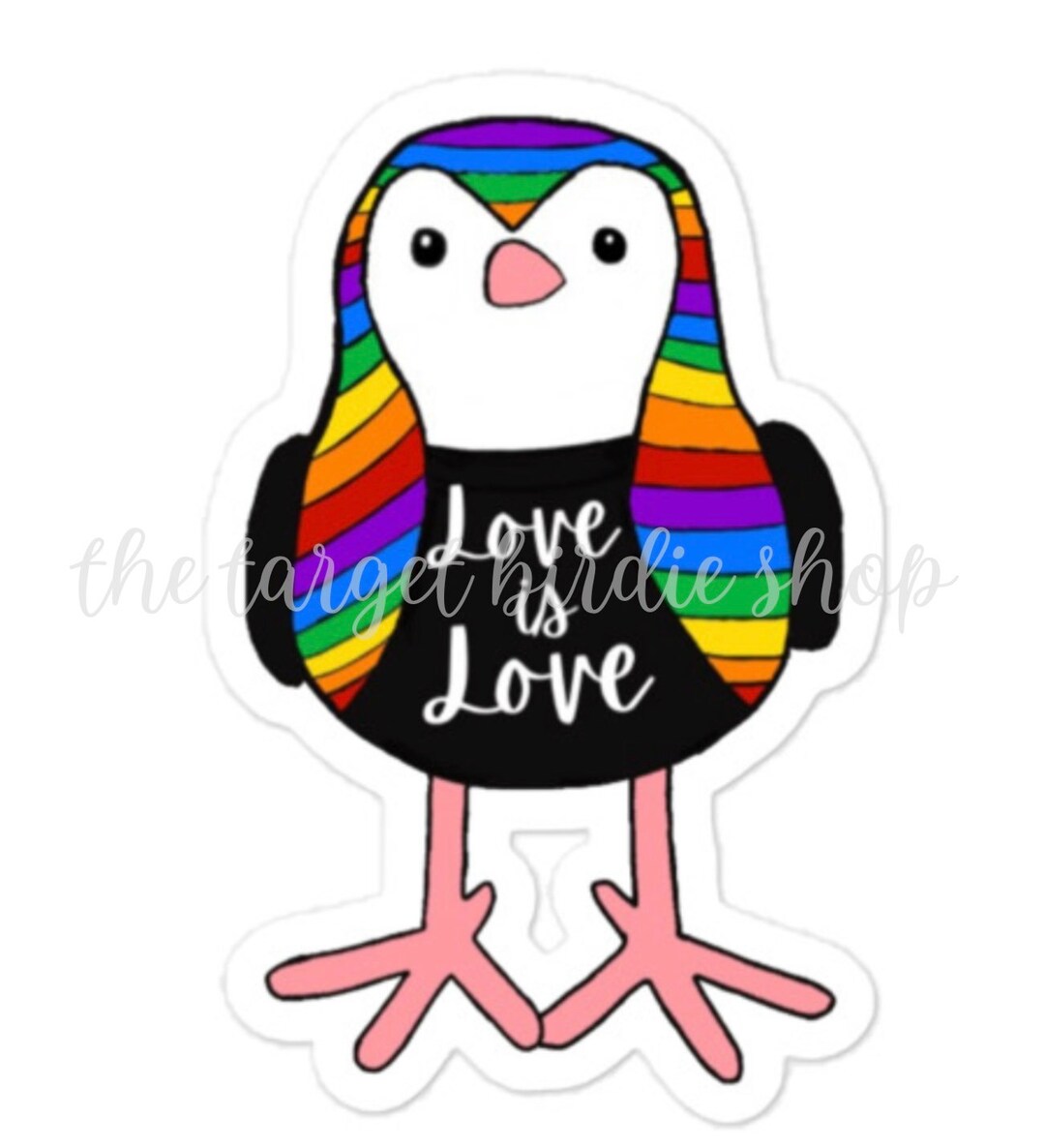 Pride Bird Waterproof Sticker Rainbow Bird Sticker - Etsy