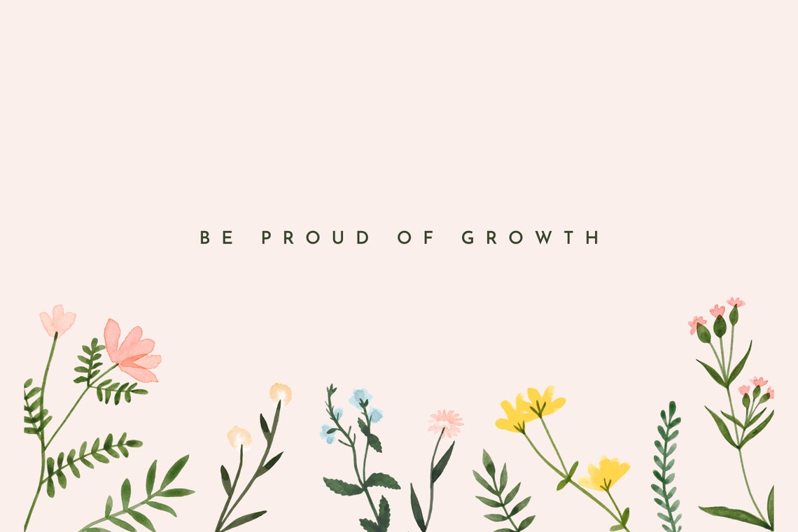 Growth Quote Computer Wallpaper - Etsy