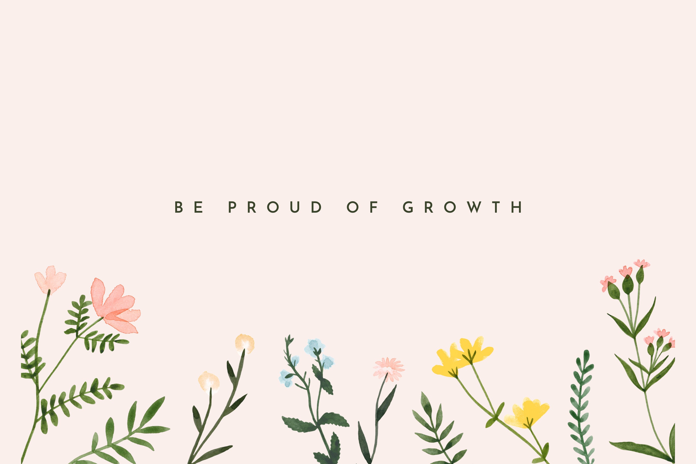 Growth Quote Computer Wallpaper - Etsy