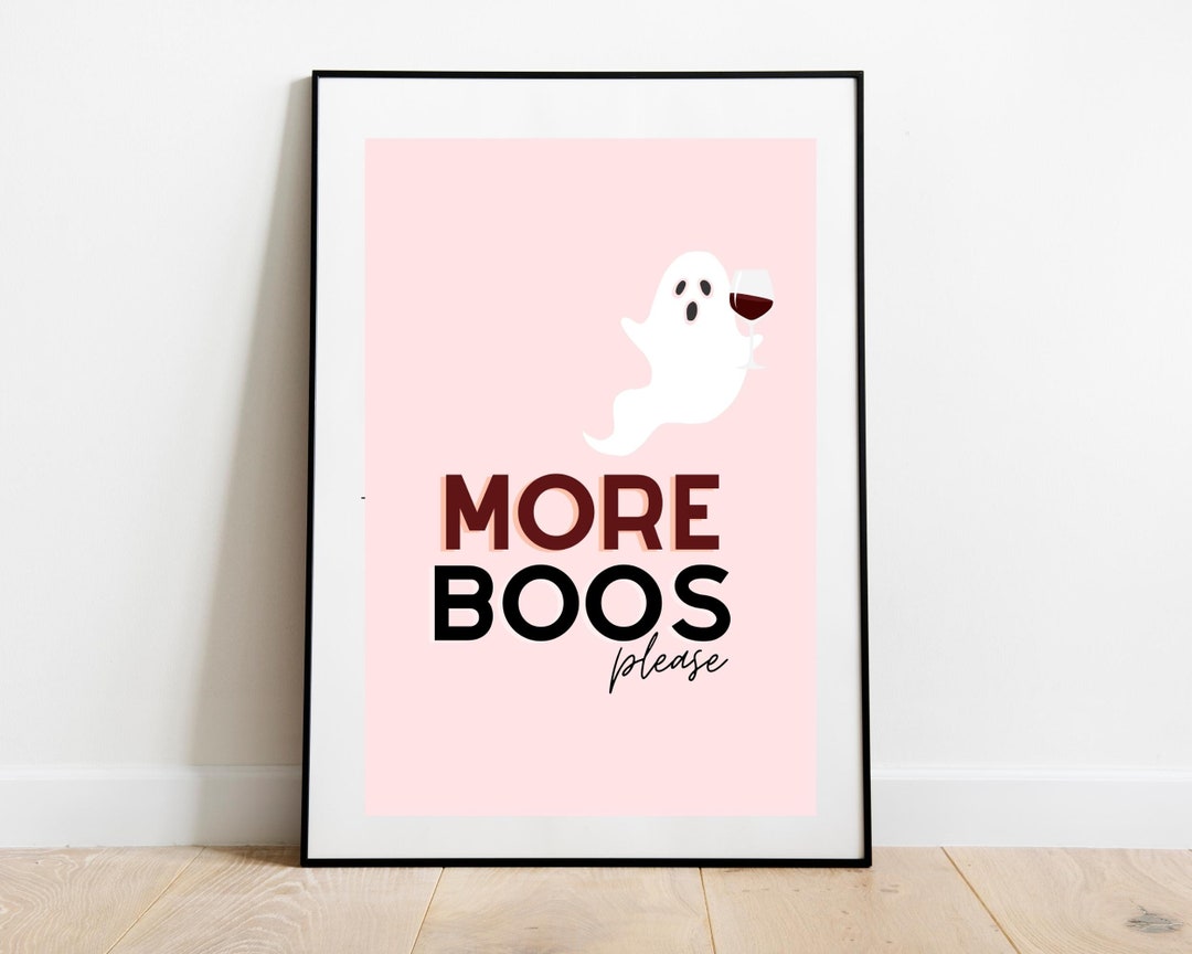 More Boos Please Sign Art, Halloween Print, Halloween Printable Art ...