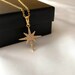 Pole Star Necklace, Polaris Necklace, Gold Necklace With Star Cubic ...