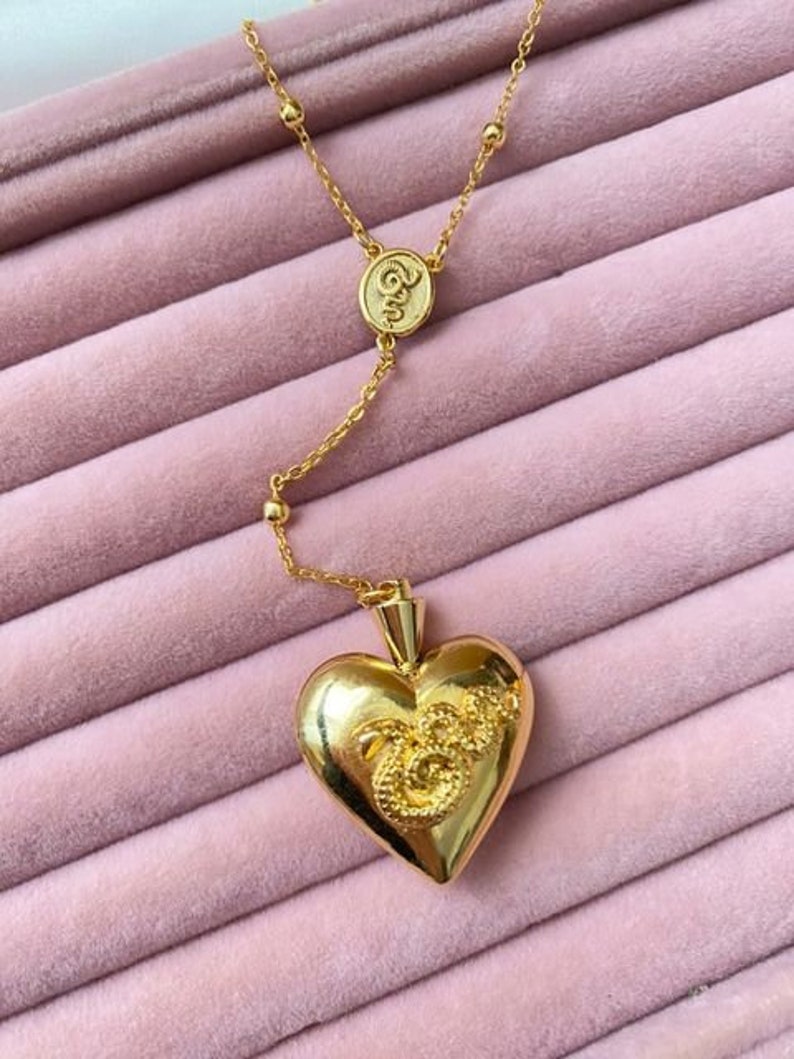 Lana Del Rey Estilo Collar de Corazón Rosario Collar Corazón - Etsy México