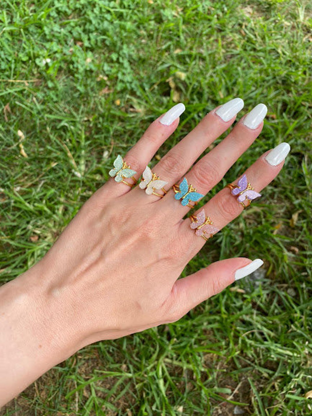 Butterfly Ring, Princess Ring, Adjustable Fairy Ring, Dainty Butterfly ...