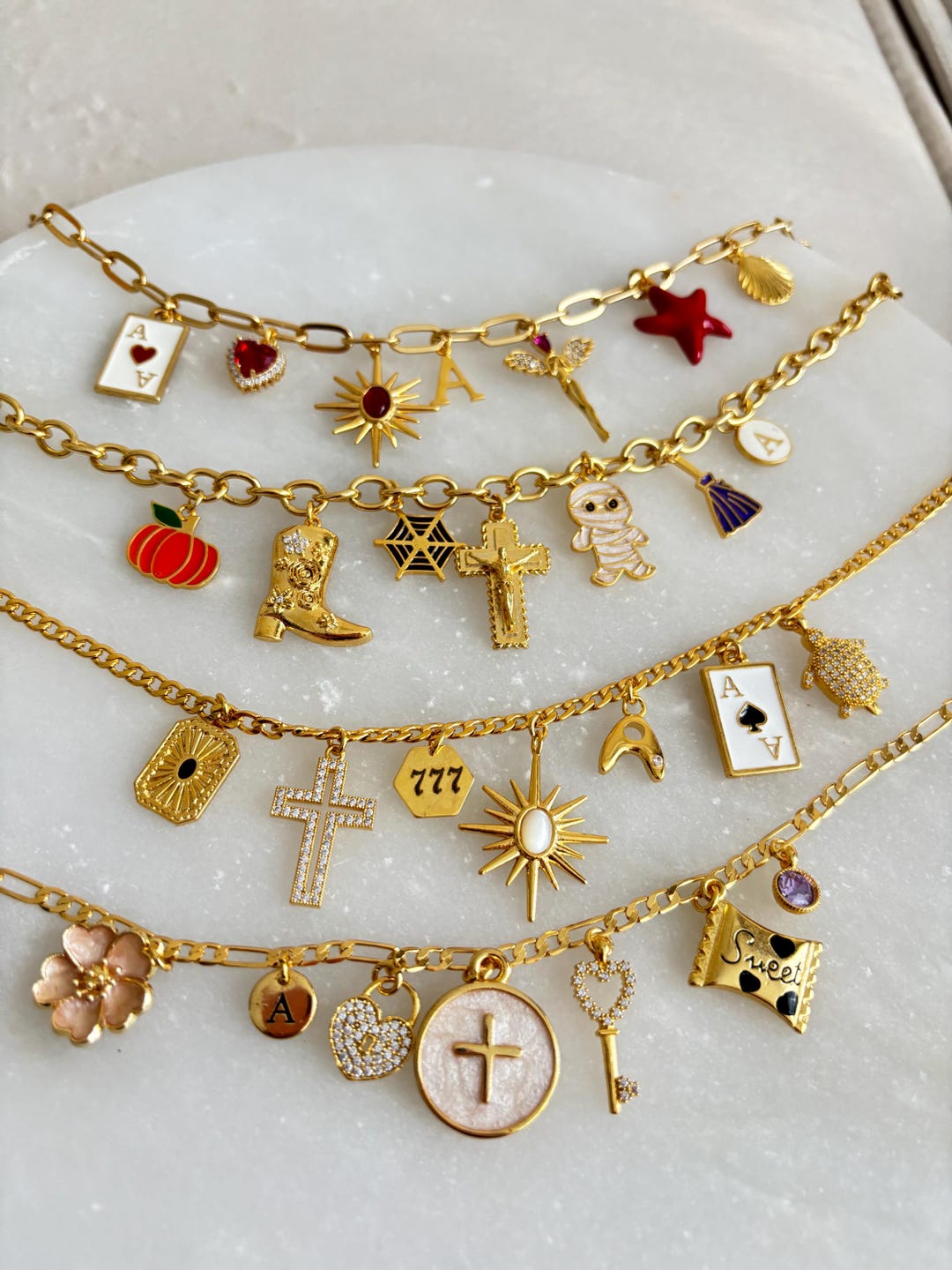 Build Your Own Custom Charm Necklace Sunmer Charm Necklace Customizable ...