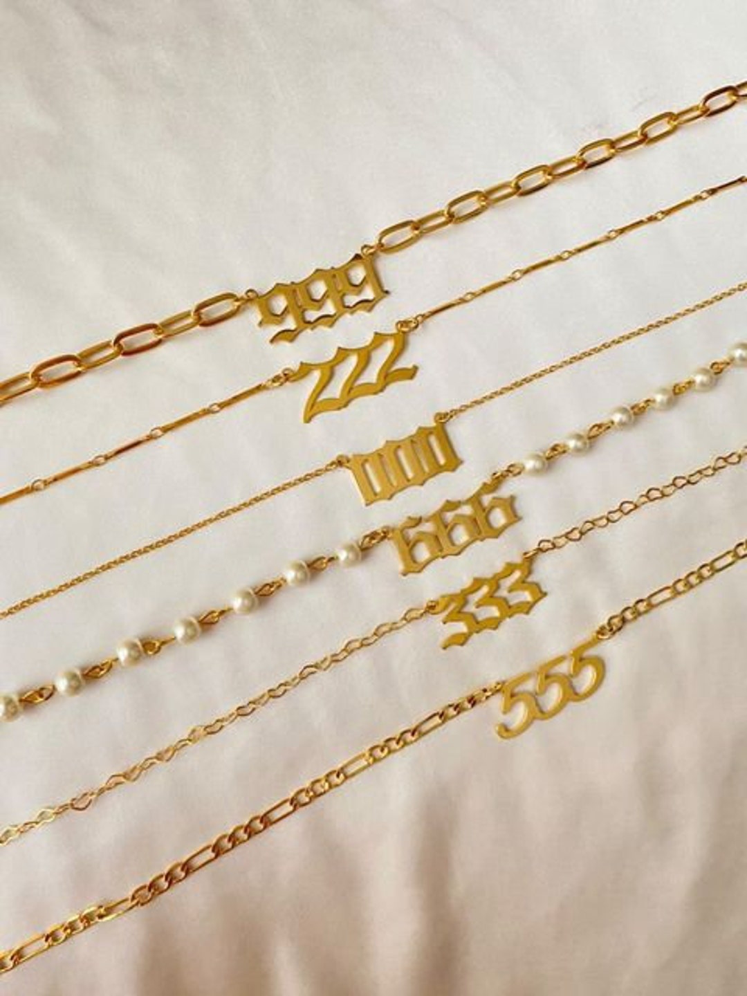 24K Gold Angel Number Necklace, Personalized Necklace, Personalized ...