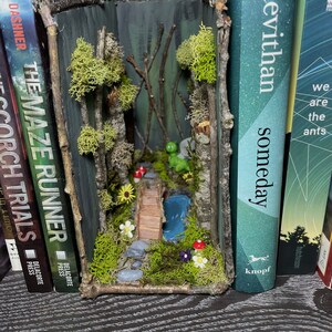 Enchanted Forest Book Nook With Dragon - Hand-sculpted, Built, Painted ...