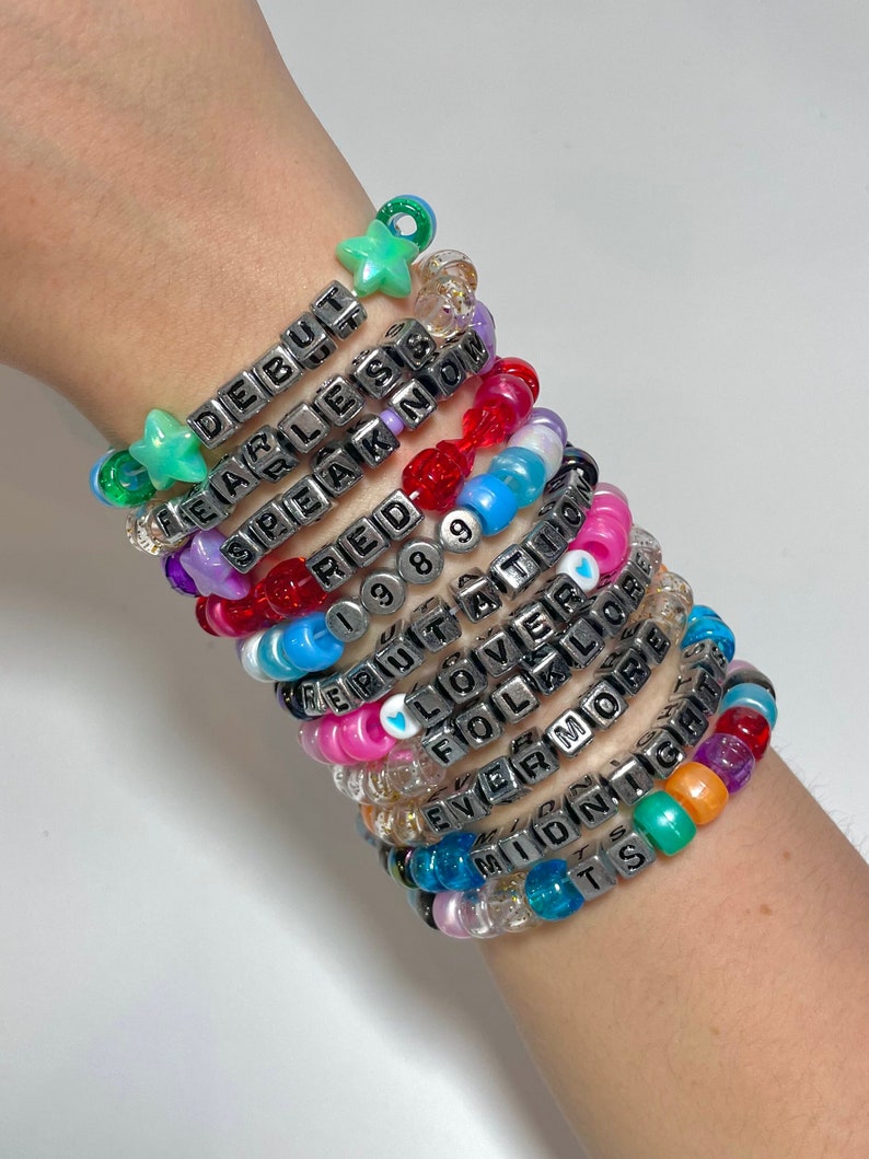 Eras Tour Beaded Friendship Bracelets - Album Bracelets - Bracelet ...