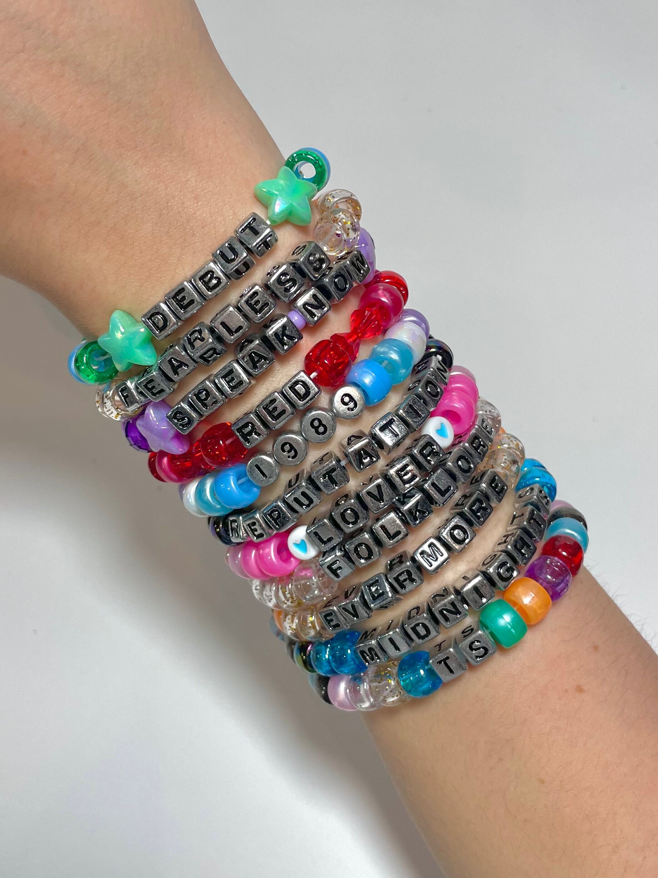 Eras Tour Beaded Friendship Bracelets - Album Bracelets - Bracelet ...