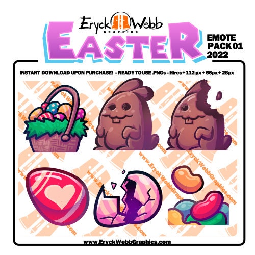 Easter Emotes Pack 01 - Etsy