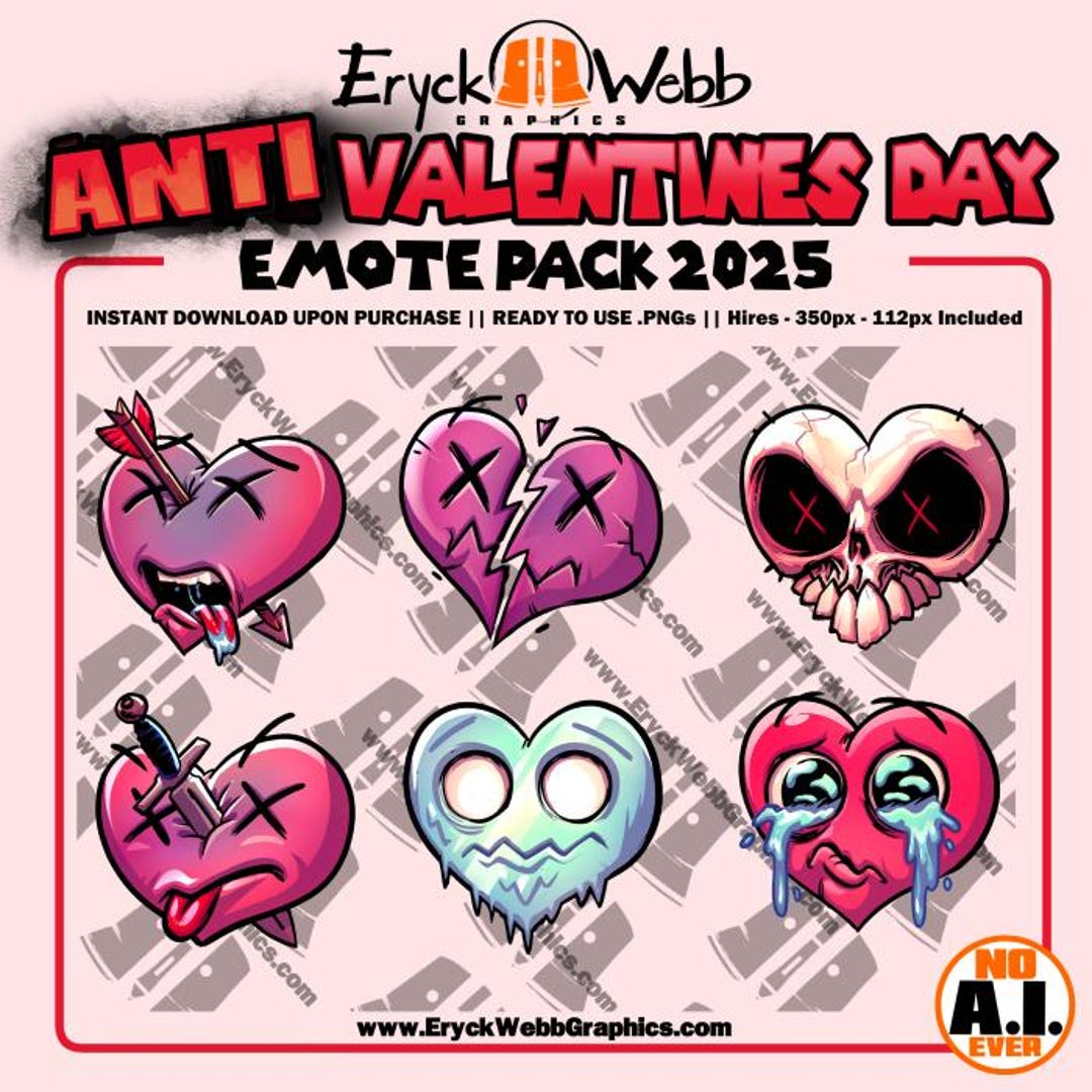 Anti Valentines Day Emotes Pack 2025 - Etsy