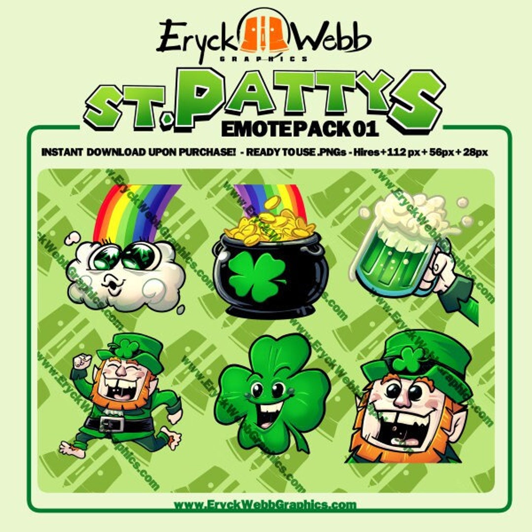 St Pattys Emotes Pack 01 - Etsy