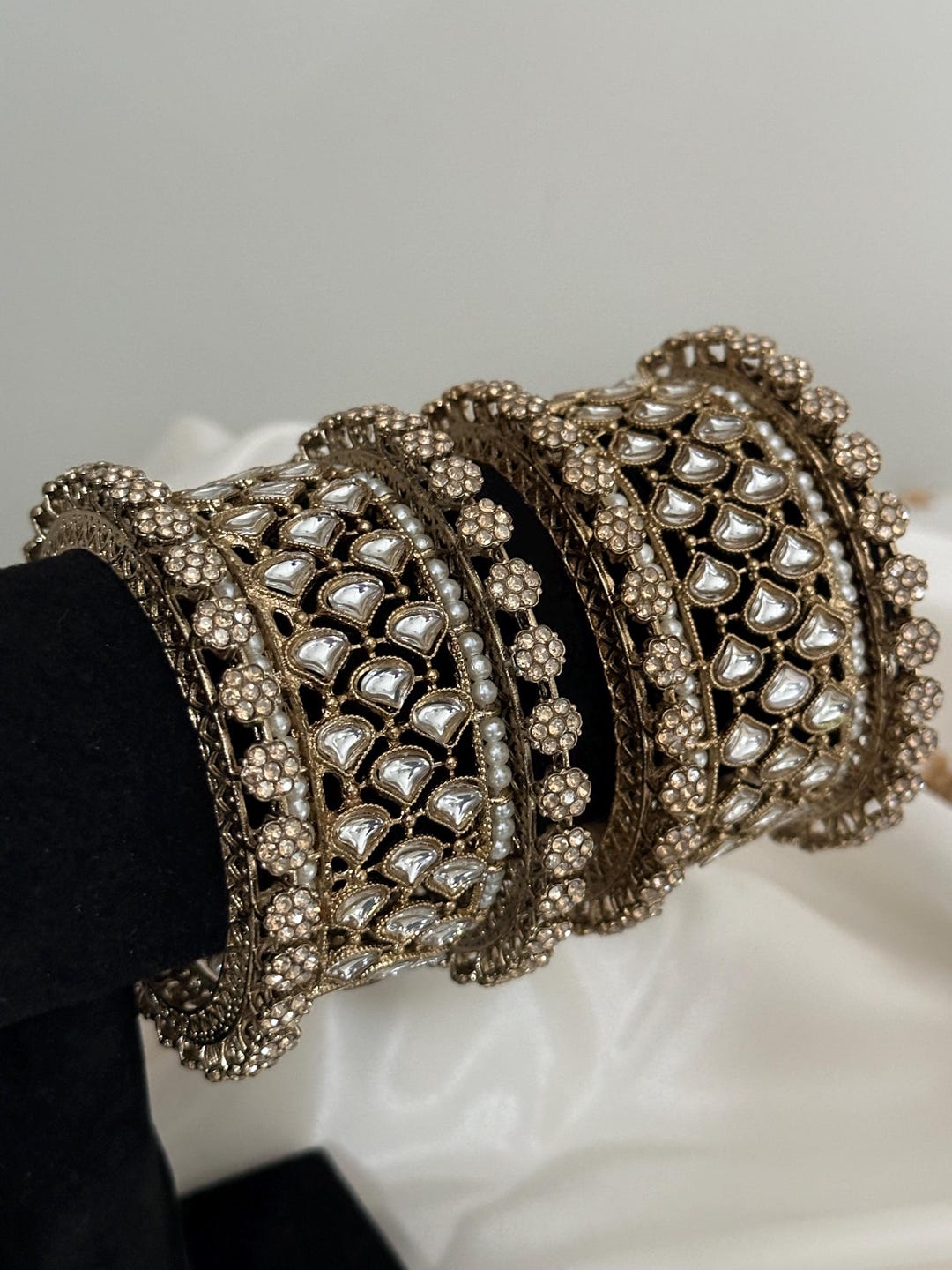 Kundan Kade Bangles/indian Bangles/punjabi Bangles Set, Multicolor ...