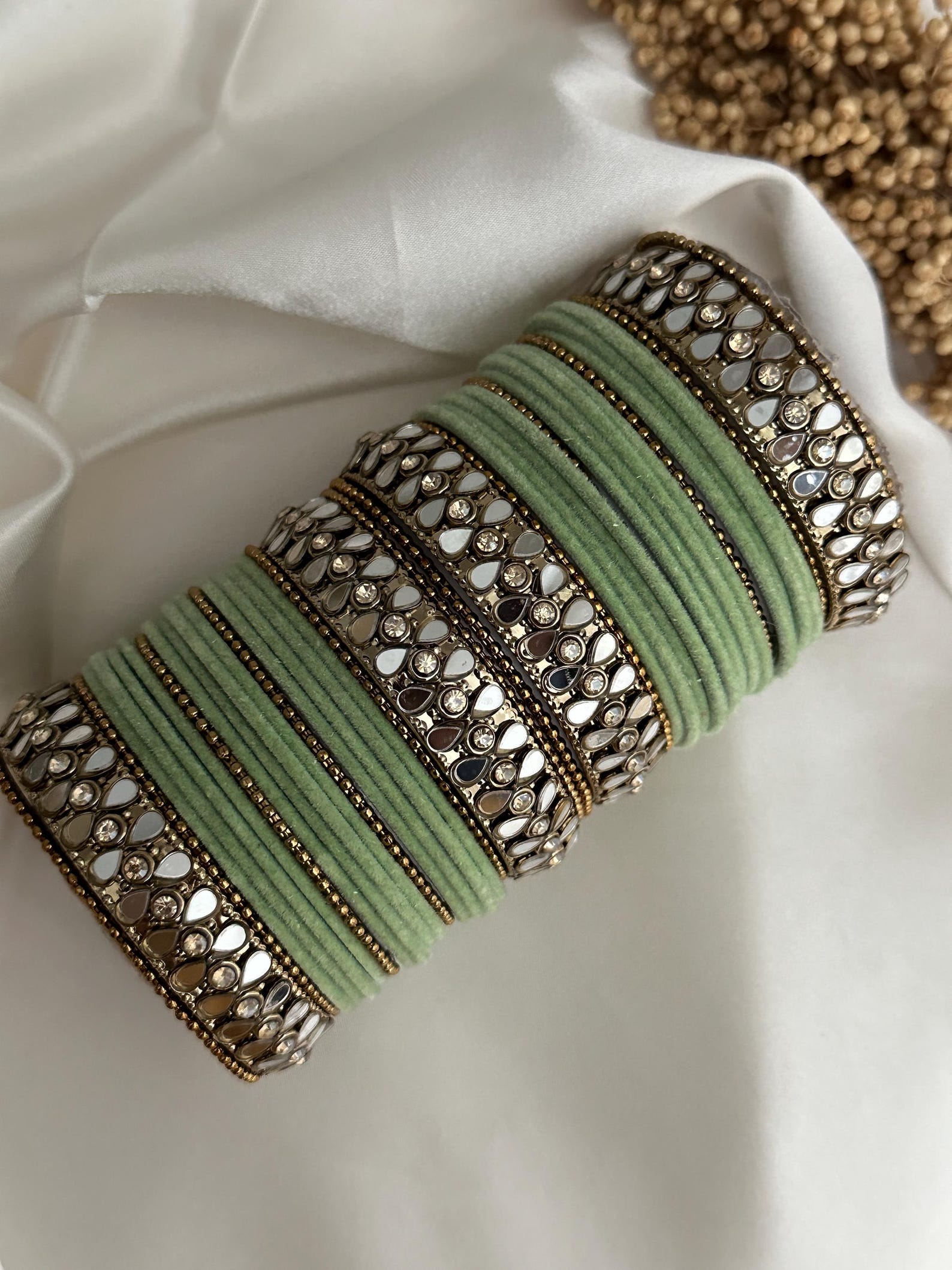 Mirror Bangles Set Kade Bangles/indian Bangles/punjabi Bangles Set ...