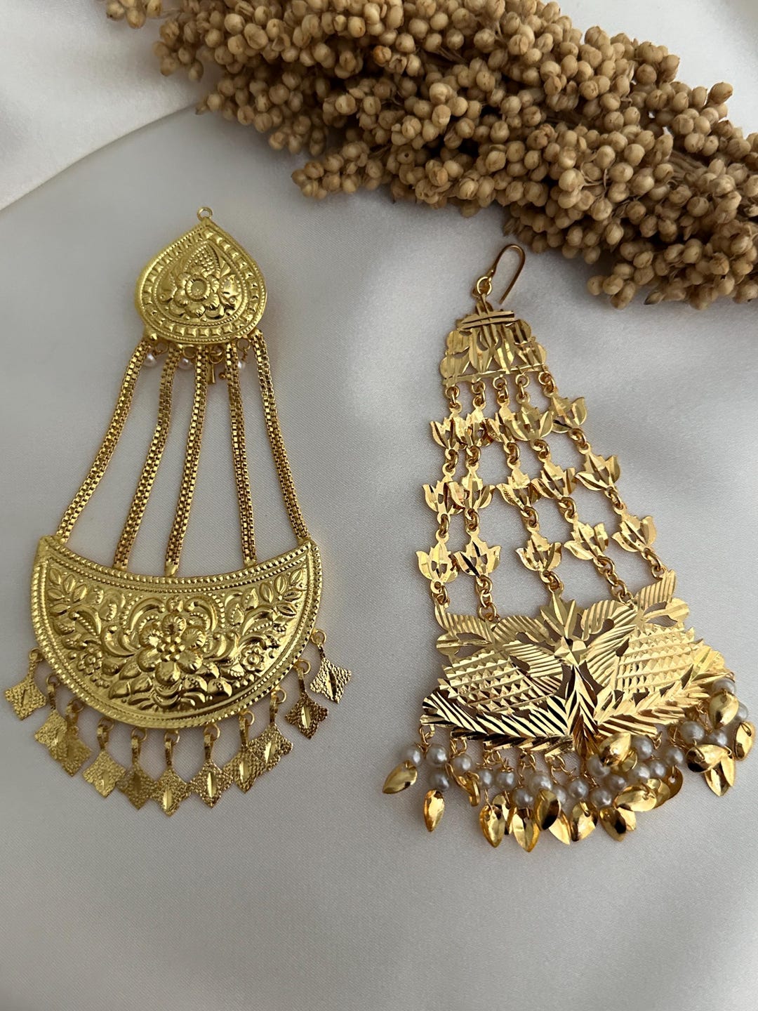 Traditiona Punjabi Gold Passa Piple Patti Indian Hair Accessories ...