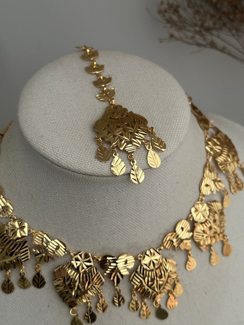 Patra Traditional Punjabi Passa Tikka Set/indian Gold Tikka Set/jadau ...