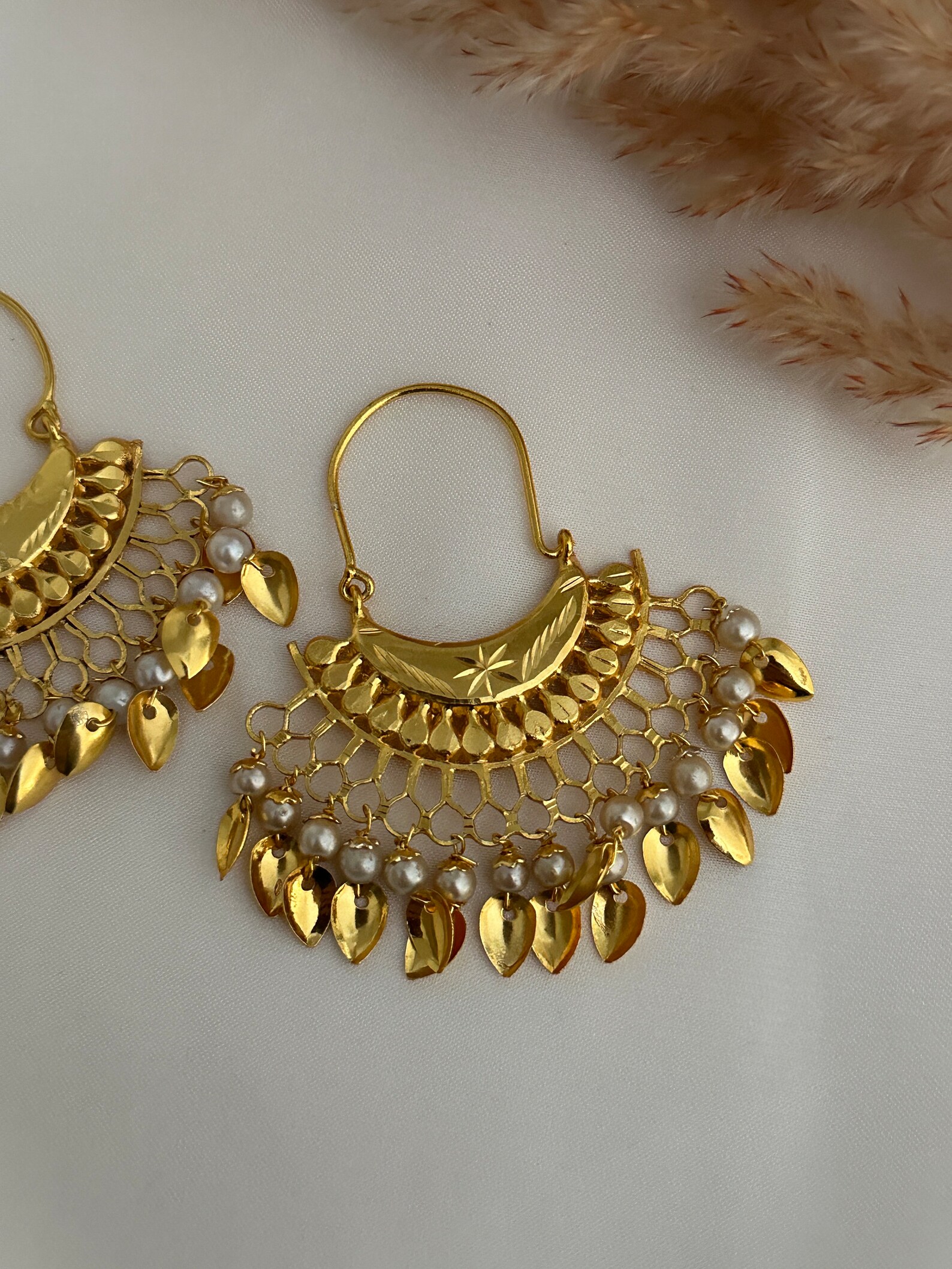 Traditional Punjabi Jago Bali Earrings/ Earrings/pink Mint Green Uncut ...