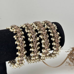 Kundan Kade Bangles/indian Bangles/punjabi Bangles Set, Multicolor ...