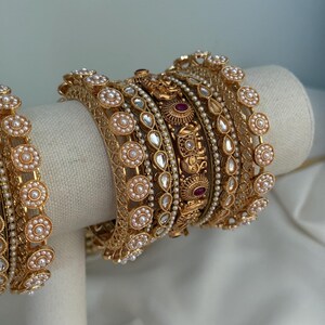 Antique Gold Elephant Kade Bangles Rajasthani Kangan Gajre /indian Bangles/punjabi Bangles Set ...