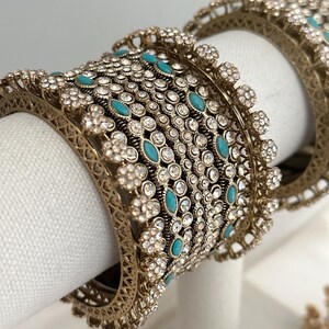 Kundan Kade Bangles/indian Bangles/punjabi Bangles Set, Multicolor ...