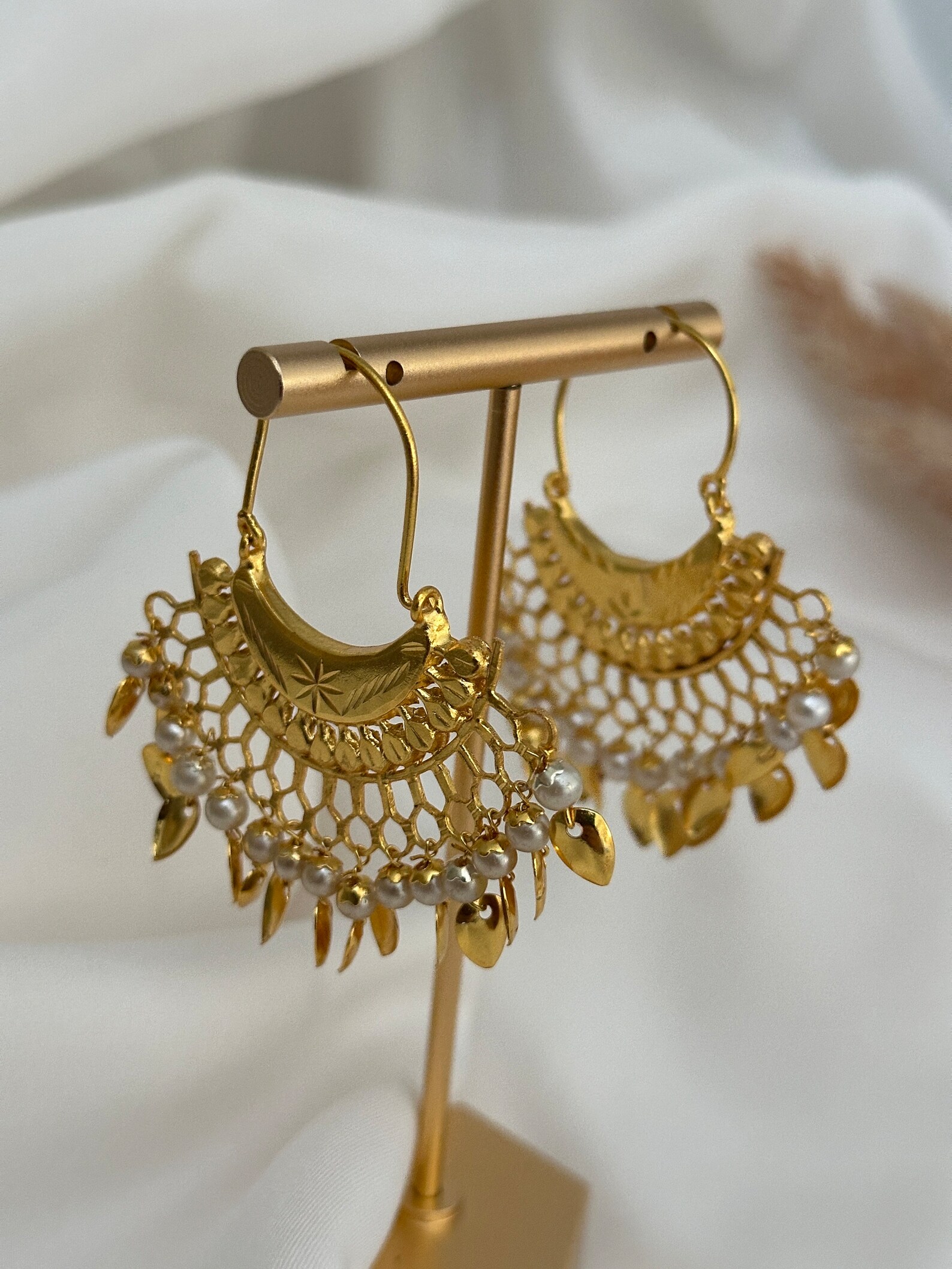 Traditional Punjabi Jago Bali Earrings/ Earrings/pink Mint Green Uncut ...