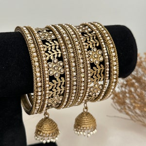 Stone Kade Metal Bangles/indian Bangles/punjabi Bangles Set,pink Blue ...