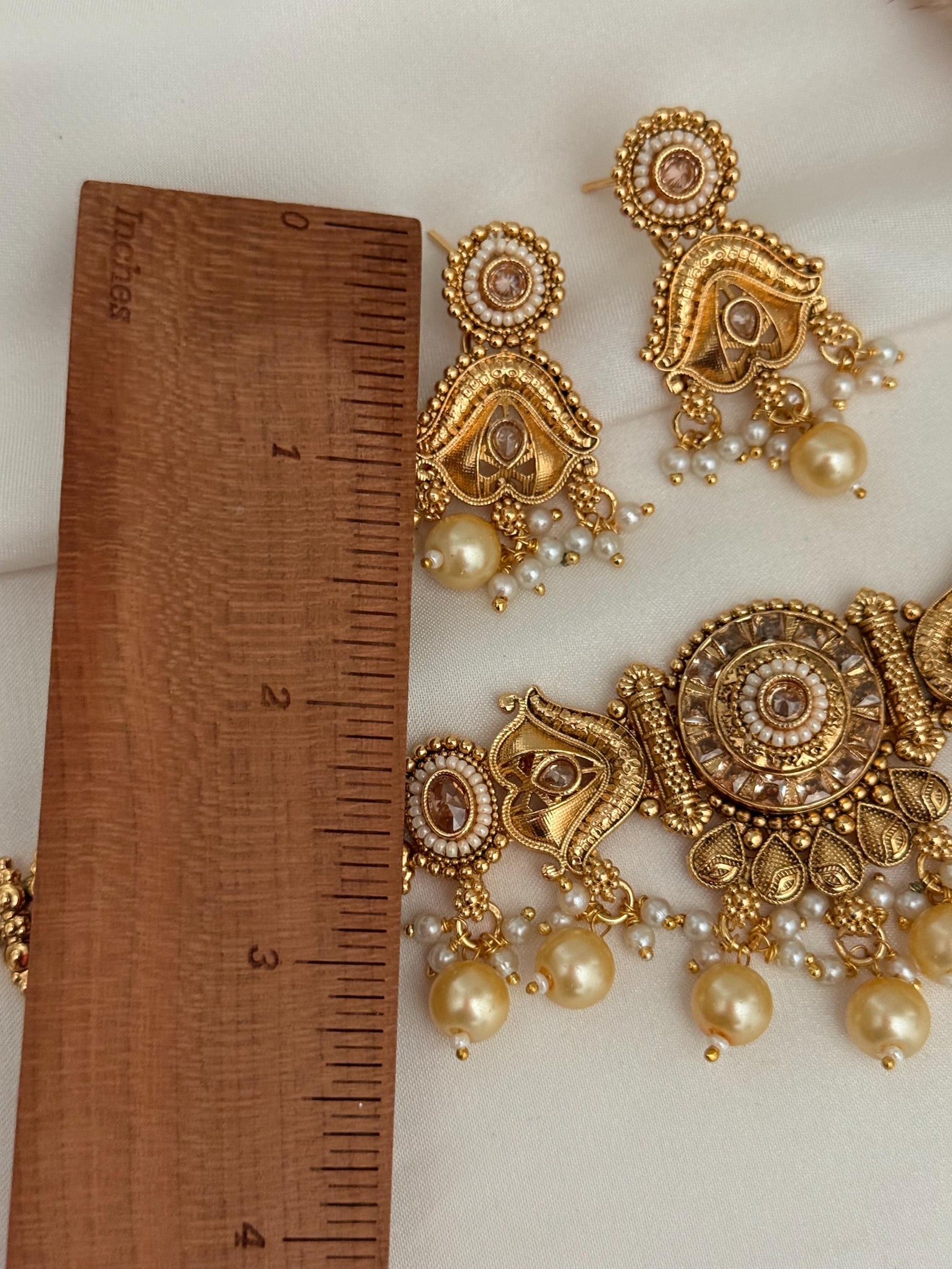 Saya Gold Imitation Choker Finish Kundan Polki Set Kundan Necklace Set ...