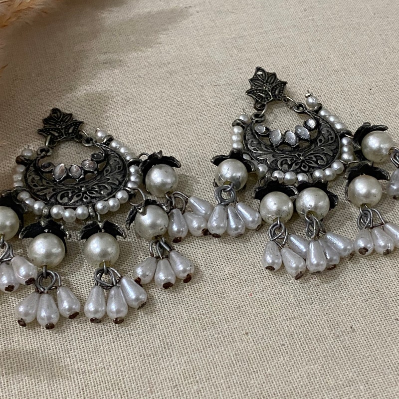 Oxidised Earrings - Etsy