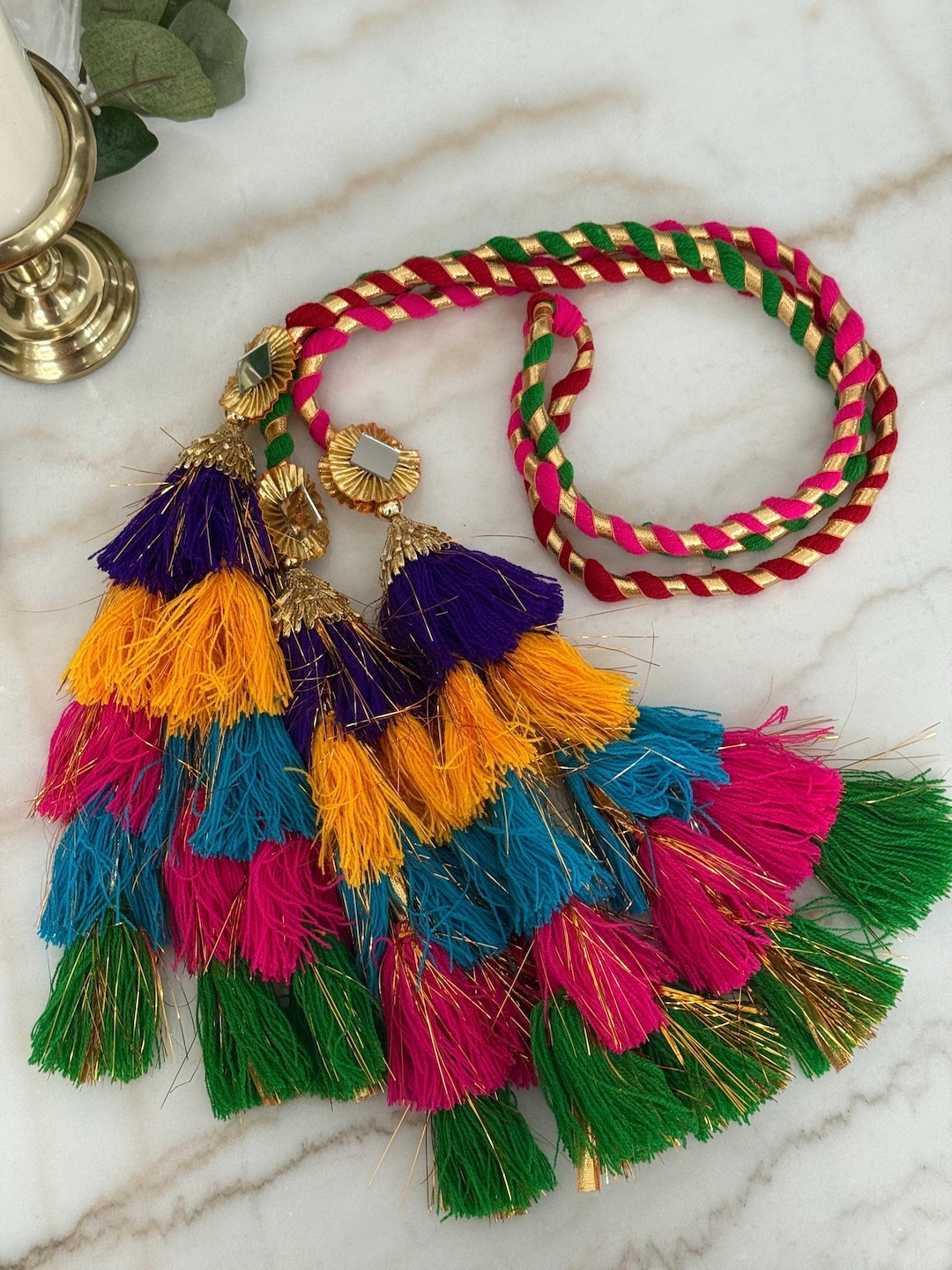 Paranda Traditional Punjabi Multicolor Indian Hair Accessories Punjabi ...