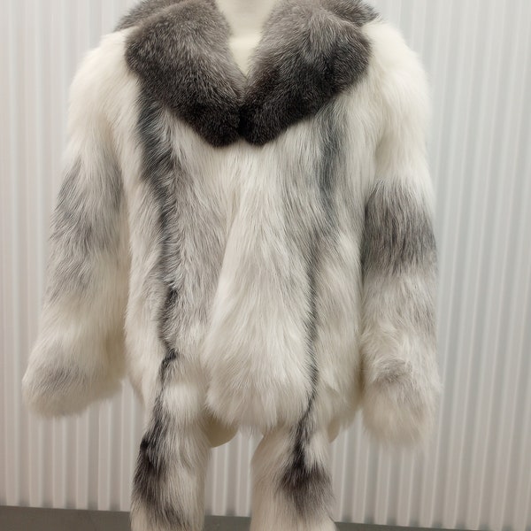 Blue Fox Fur Coat - Etsy