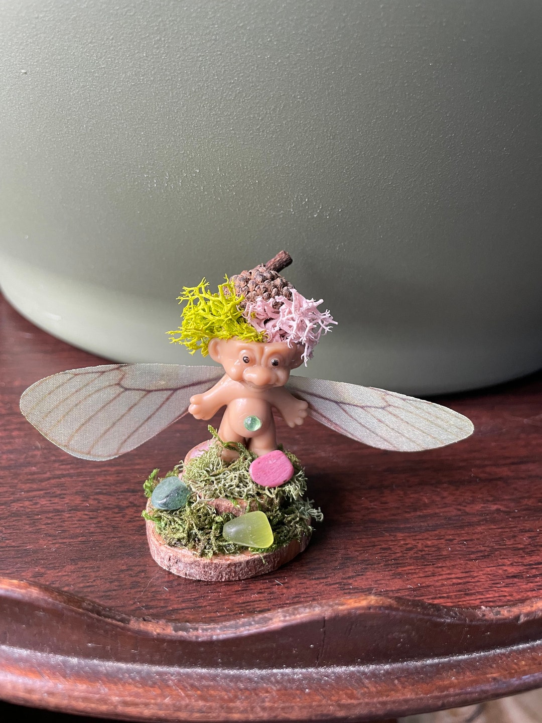 Fairy Garden Trolls Decoration With Crystals and Moss for Cute Decor - Etsy