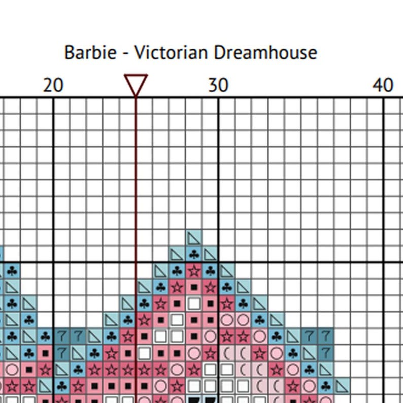 BARBIE - Victorian Dreamhouse Cross Stitch Pattern - Etsy